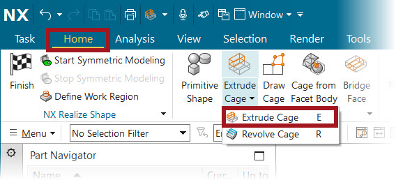 Extruding A Surface In Realize Shape Siemens Nx 2206 Series Plm